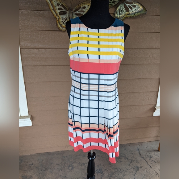 Donna Morgan | Dresses | Donna Morgan Colorful Striped Sleeveless Dress ...